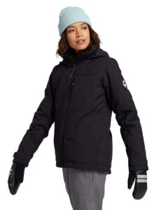 burton womens tulum stretch jacket, true black, x-small