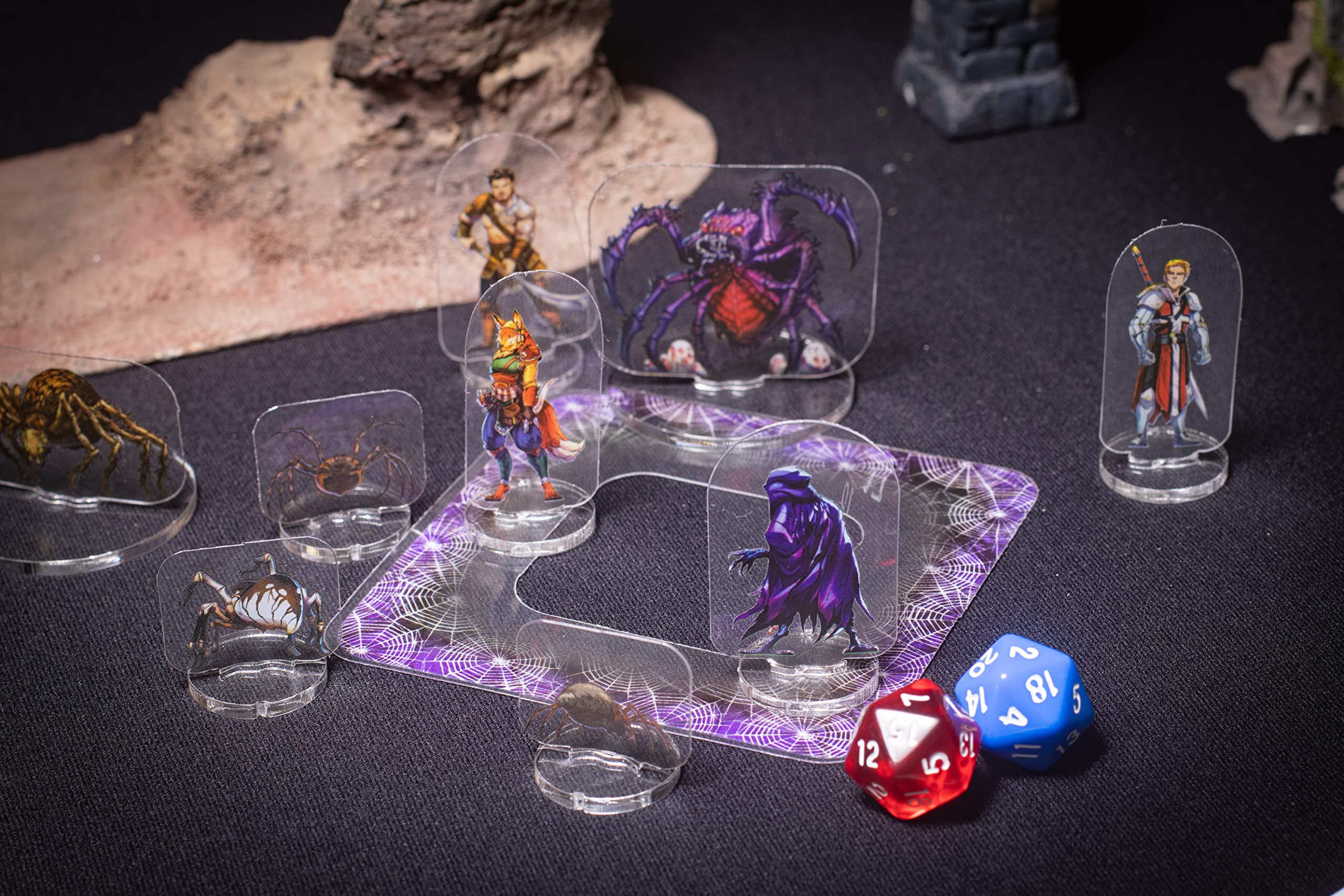 Arcknight Spell Effects Templates for D&D 5E; 24pc Markers for AOE Spells with Reference; Condition, Buff, and Summon Tokens; for DND Pathfinder TTRPG