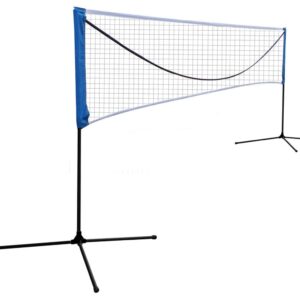 Sports God Portable Large Volleyball Badminton Tennis Net with Carrying Bag Stand/Frame (20 ft)