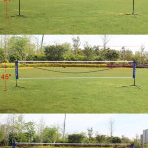 Sports God Portable Large Volleyball Badminton Tennis Net with Carrying Bag Stand/Frame (20 ft)