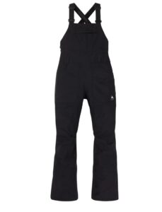 burton womens gore-tex avalon bib pant, true black, medium