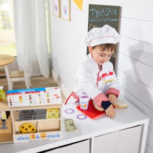 Melissa & Doug Wooden Slice & Stack Sandwich Counter with Deli Slicer – 56-Piece Pretend Play Wooden Food Toys, Kitchen Food Set For Toddlers And Kids Ages 3+