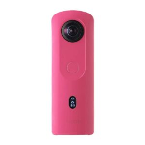 ricoh theta sc2 pink 360°camera 4k video with image stabilization high image quality high-speed data transfer beautiful portrait shooting with face detection thin & lightweight for iphone, android