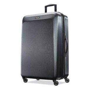 american tourister moonlight hardside expandable luggage with spinner wheels, anthracite, checked-large 28-inch