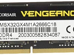 Corsair Vengeance SODIMM 32GB (1x32GB) DDR4 2666 C18 1.2V for Intel 9th & 10th Gen Systems, Black