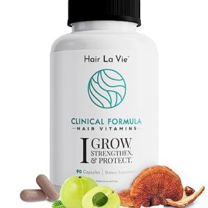 Hair La Vie Clinical Formula Hair Growth Vitamins for Women and Men with Biotin 5000mcg, Collagen, and Saw Palmetto - Healthy Hair Growth Supplement Within Normal ranges 90 Count (Pack of 1)