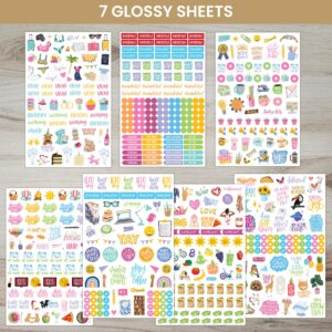 Bloom Daily Planners Newly Improved Classic Planner Sticker Sheets - Variety Sticker Pack for Decorating, Planning, Scrapbooking, etc. - 708 Stickers Per Pack!