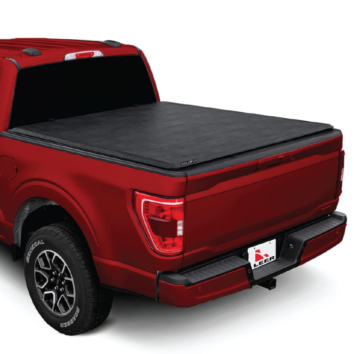 LEER ROLLITUP | Compatible with 2015-2023 Ford F-150 with 5.6' Bed | Soft Roll Up Truck Bed Tonneau Cover | 4R112 | Low-Profile, Sturdy, Easy 15-Minute Install (Black)