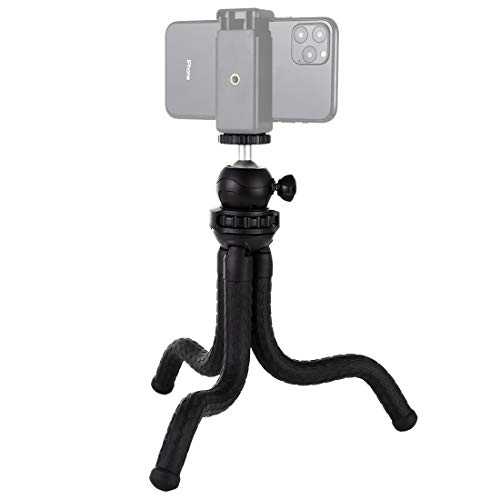 PULUZ Flexible Camera Tripod, Mini Octopus Flexible Tripod Holder with Ball Head for oPro/Action Cam/DSLR Canon Nikon Sony, Smartphone Size: 11.81X1.97 inch