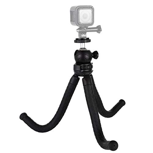 PULUZ Flexible Camera Tripod, Mini Octopus Flexible Tripod Holder with Ball Head for oPro/Action Cam/DSLR Canon Nikon Sony, Smartphone Size: 11.81X1.97 inch