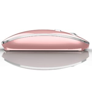 Bluetooth Mouse for iPad pro iPad Air Mac MacBook Pro MacBook Air MacBook Wireless Mouse Laptop Chromebook Win8/10/11 HP DELL PC (Pink)