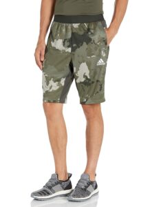 adidas mens camo city long shorts grey feather small