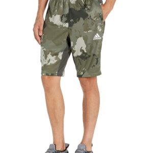 adidas mens Camo City Long Shorts Grey Feather Small