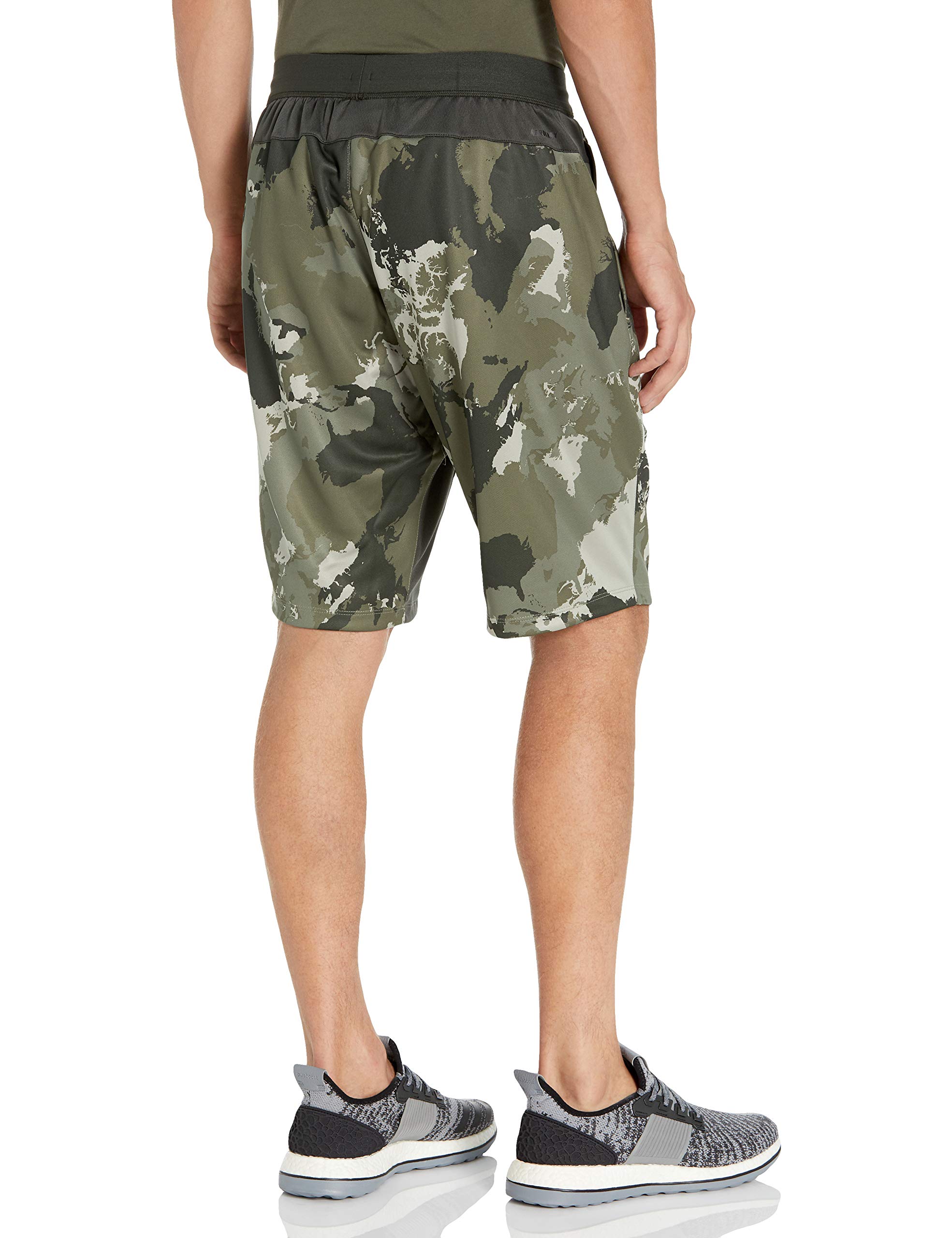 adidas mens Camo City Long Shorts Grey Feather Small