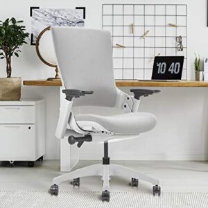 CLATINA Office Chair Swivel Executive Chair, Adjustable Ergonomic Computer Chair with 3D Armrest and Lumbar Support, Fabric Backrest Task Chair for Home Office Conference Room