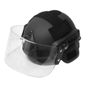 Lightweight Quick-Protection Helmet with Sunshade Sliding Goggles and Side Rail NVG Bracket.