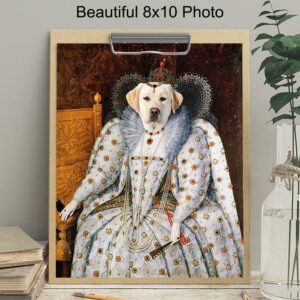 Renaissance Labrador Retriever Wall Decor - 8x10 Home Art Print for Bedroom, Living Room, Veterinarian, Vet Office - Gift for Dog, Puppy, Black, Yellow, Chocolate Lab Fans, Hunters