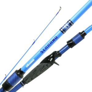 okuma serrano carbon technique specific bass rods- srn-c-761xh, blue, 7'6"