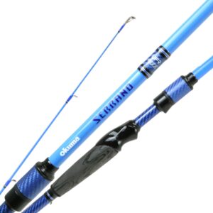 okuma serrano carbon technique specific bass rods- srn-s-721mh, blue, 7'2"