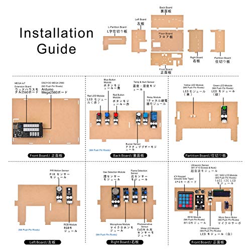 OSOYOO IoT Electronic Smart Home Learner Kit for Arduino Mega2560, Learning STEM,Internet of Things,How to Code, Mechanical Building, Educational Coding for Teens Adults