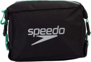 speedo unisex's pool slide bag, black/green glow, one size