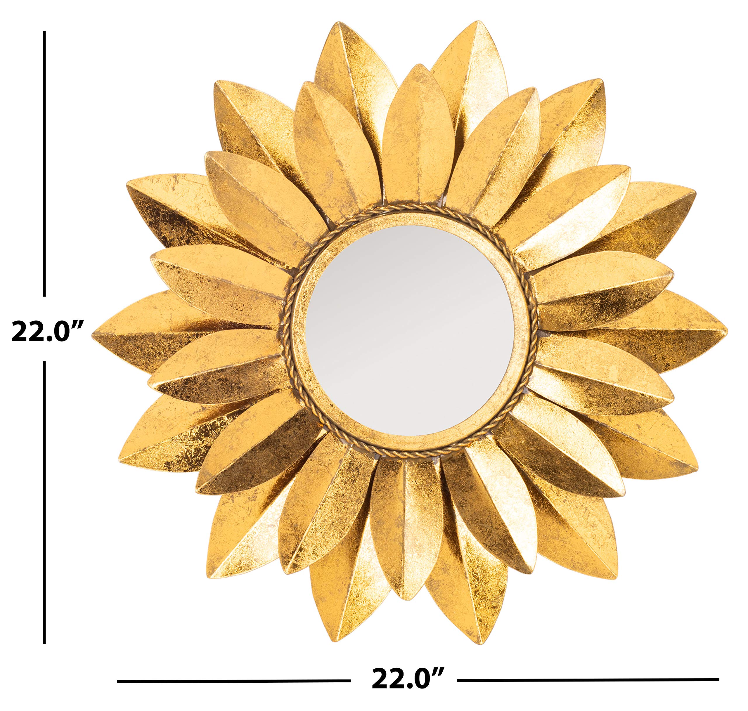 Safavieh Home Larcen Gold Foil 22-inch Decorative Accent Mirror