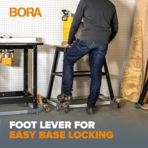 BORA 544002 T-Square Attachment, NGX Clamp Edge Accessory, Circular Saw Guide, Keeps Plywood Cuts Straight and Parallel