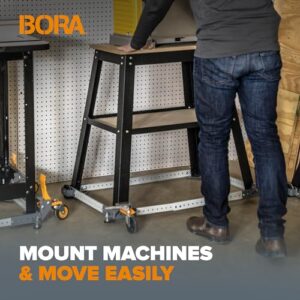 BORA 544002 T-Square Attachment, NGX Clamp Edge Accessory, Circular Saw Guide, Keeps Plywood Cuts Straight and Parallel