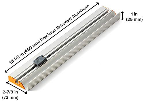 BORA 544002 T-Square Attachment, NGX Clamp Edge Accessory, Circular Saw Guide, Keeps Plywood Cuts Straight and Parallel