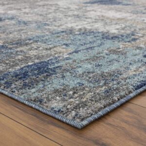 LUXE WEAVERS Euston Blue 5 x 7 Abstract Modern Area Rug