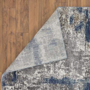 LUXE WEAVERS Euston Blue 5 x 7 Abstract Modern Area Rug