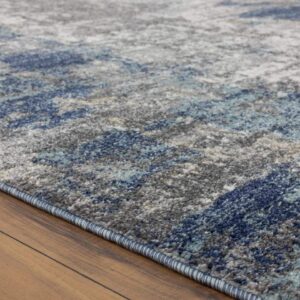 LUXE WEAVERS Euston Blue 5 x 7 Abstract Modern Area Rug