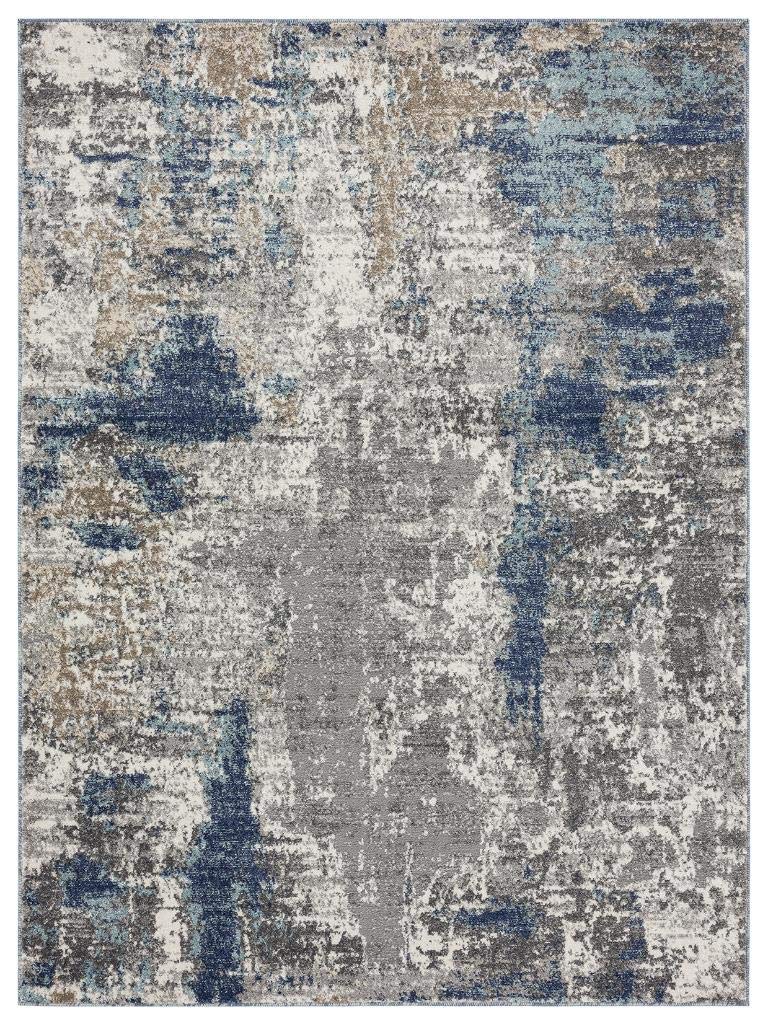 LUXE WEAVERS Euston Blue 5 x 7 Abstract Modern Area Rug