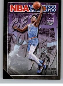 2019-20 nba hoops get out the way basketball #13 de'aaron fox sacramento kings official nba trading card from panini america