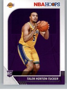 2019-20 nba hoops basketball #248 talen horton-tucker los angeles lakers rc rookie card official nba trading card from panini america