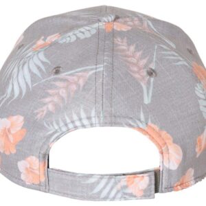 Koloa Surf Company Embroidered Tropical Flowers Print Cap-OS-Grey-Orange/Orange