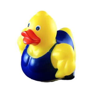 3" Bodybuilder Rubber Duck [Floats Upright] - Baby Safe Bathtub Bathing Toy