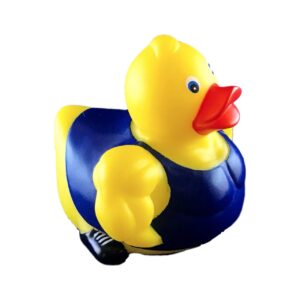 3" Bodybuilder Rubber Duck [Floats Upright] - Baby Safe Bathtub Bathing Toy