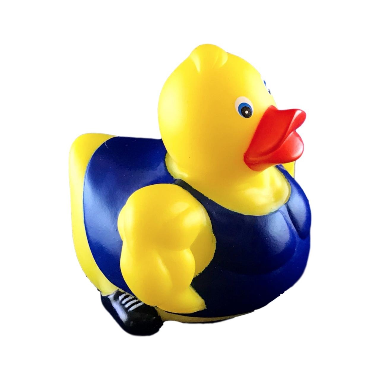 3" Bodybuilder Rubber Duck [Floats Upright] - Baby Safe Bathtub Bathing Toy