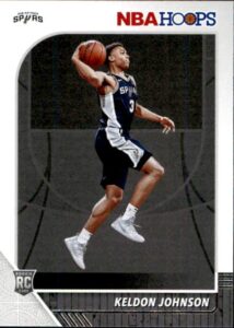 2019-20 panini nba hoops #224 keldon johnson san antonio spurs rookie basketball card