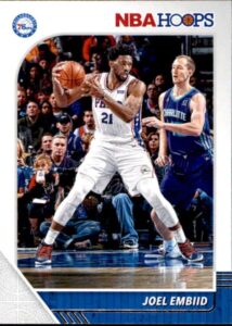 2019-20 panini nba hoops #145 joel embiid philadelphia 76ers basketball card