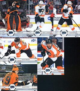 2019-20 upper deck series 1 hockey philadelphia flyers team set of 6 cards: nolan patrick(#72), jakub voracek(#73), sean couturier(#74), james van riemsdyk(#75), oskar lindblom(#76), carter hart(#77)