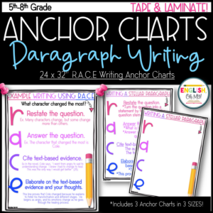 race paragraph writing anchor chart