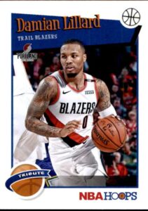 2019-20 panini nba hoops #291 damian lillard portland trail blazers basketball card