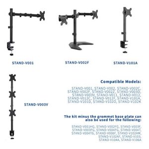 VIVO Black Heavy Duty Grommet Kit for Desk Monitor Mount Stands, Sturdy 4 Inch Grommet Mount with Hardware, PT-SD-GT01D