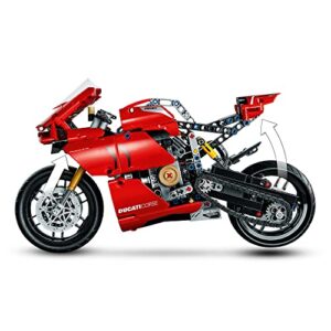 LEGO 42107 Technic Ducati Panigale V4 R Motorbike, Collectible Superbike Display Model Building Kit with Gearbox and Working Suspension, Gift Idea, 10 year +