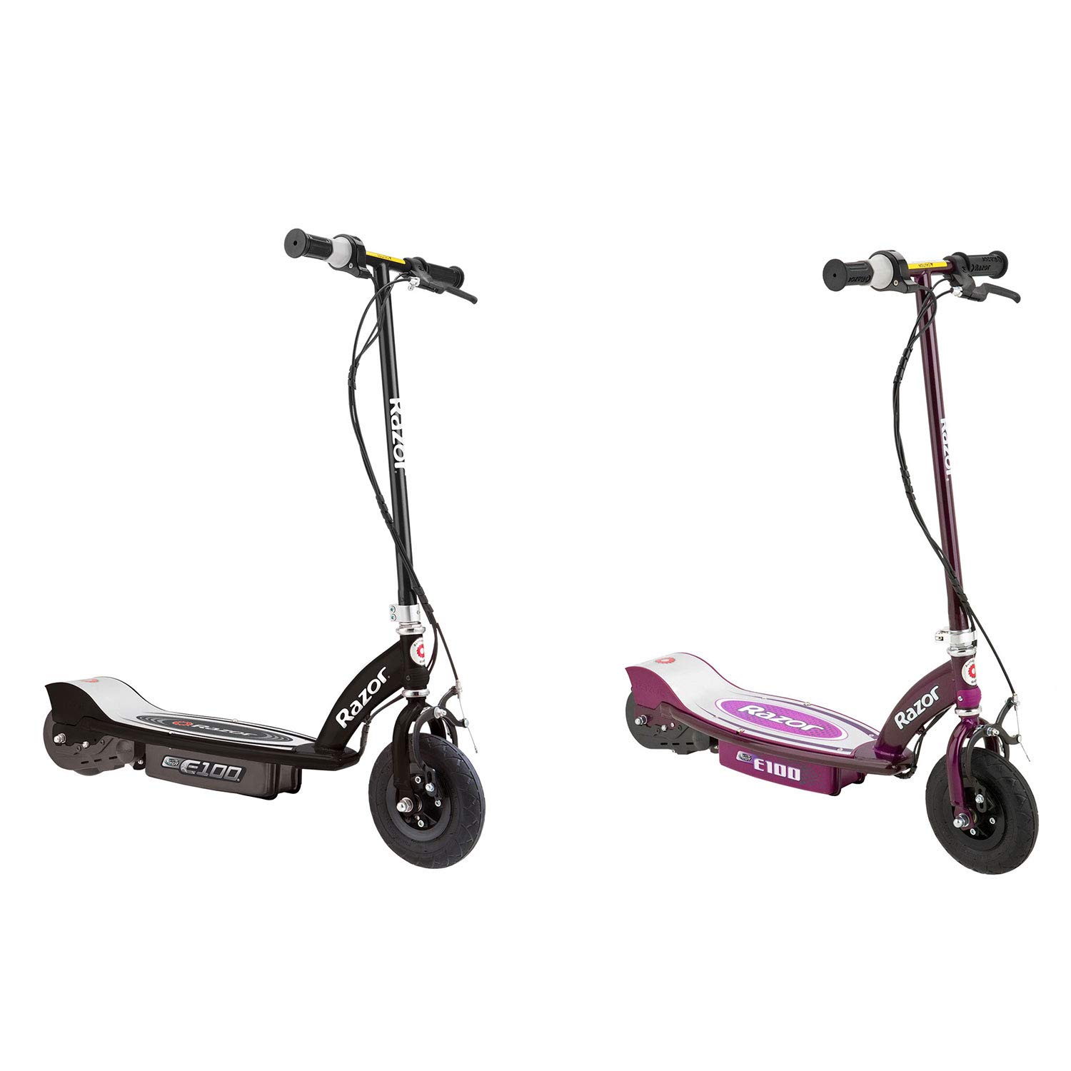 Razor E100 Motorized Kick Scooters, Black/Purple