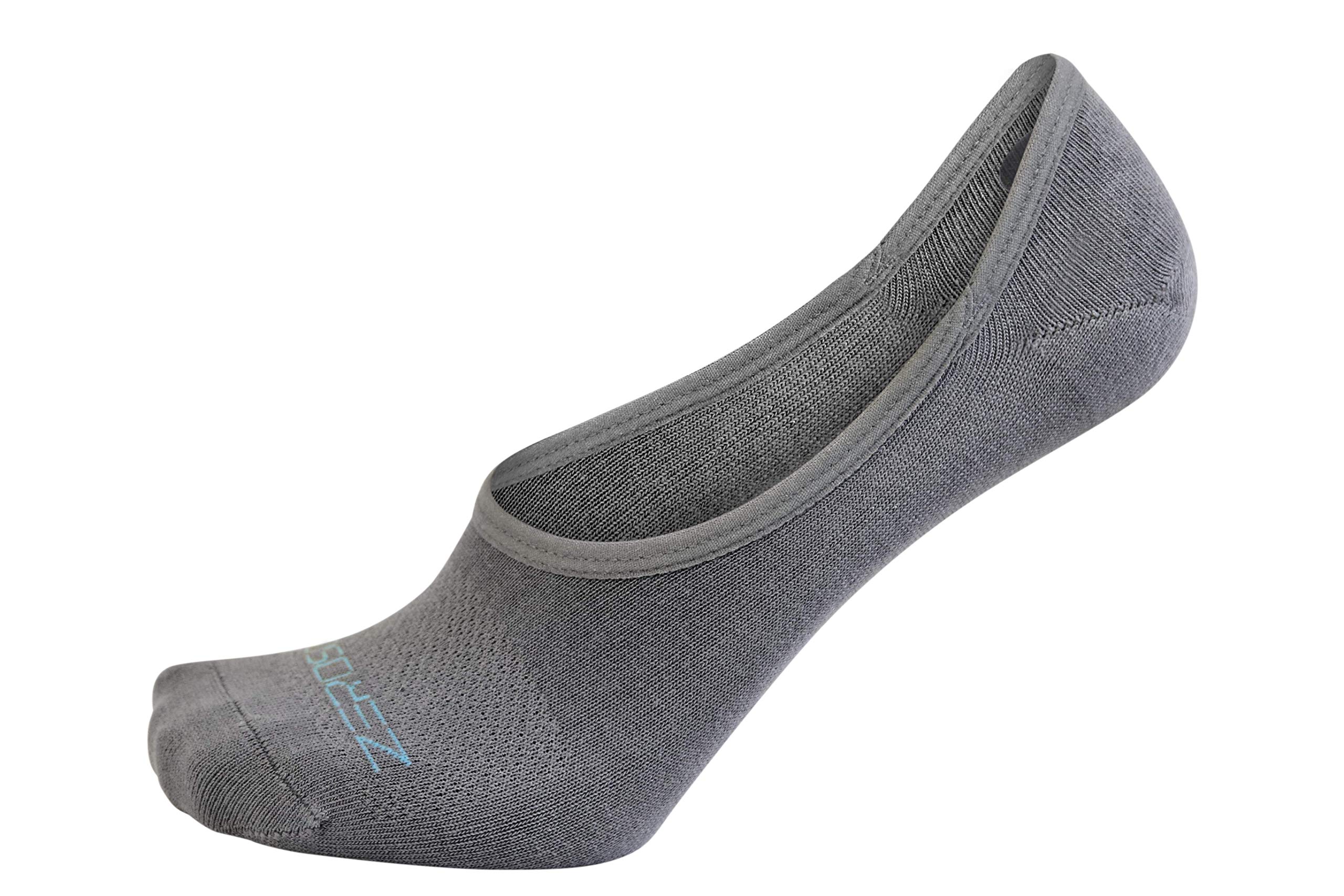 ZeroSock Bamboo Viscose Super Low Invisible Socks With Mesh Ventilation with Anti-Slip Gel Heel Grip (4 Pairs Per Box)