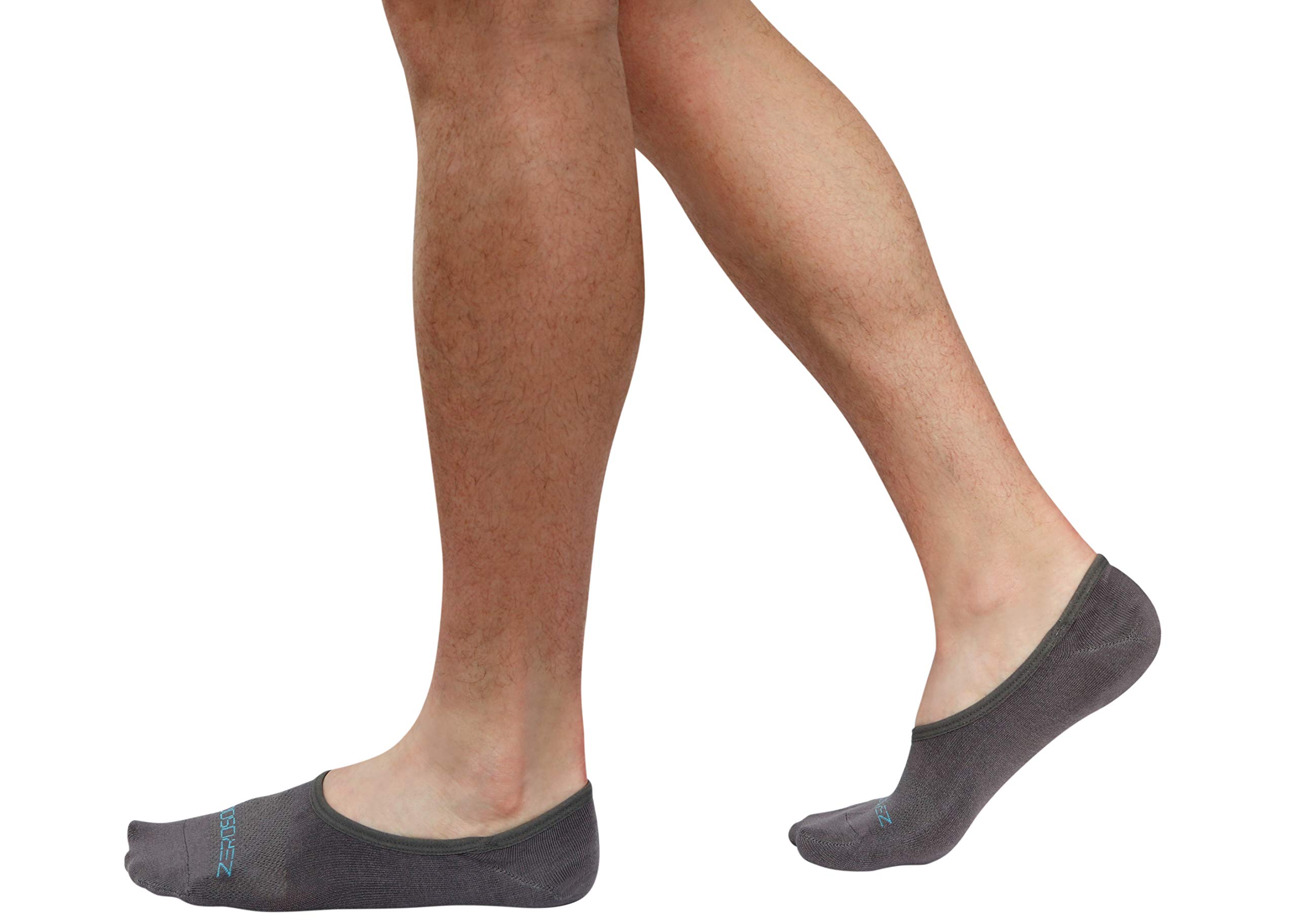 ZeroSock Bamboo Viscose Super Low Invisible Socks With Mesh Ventilation with Anti-Slip Gel Heel Grip (4 Pairs Per Box)