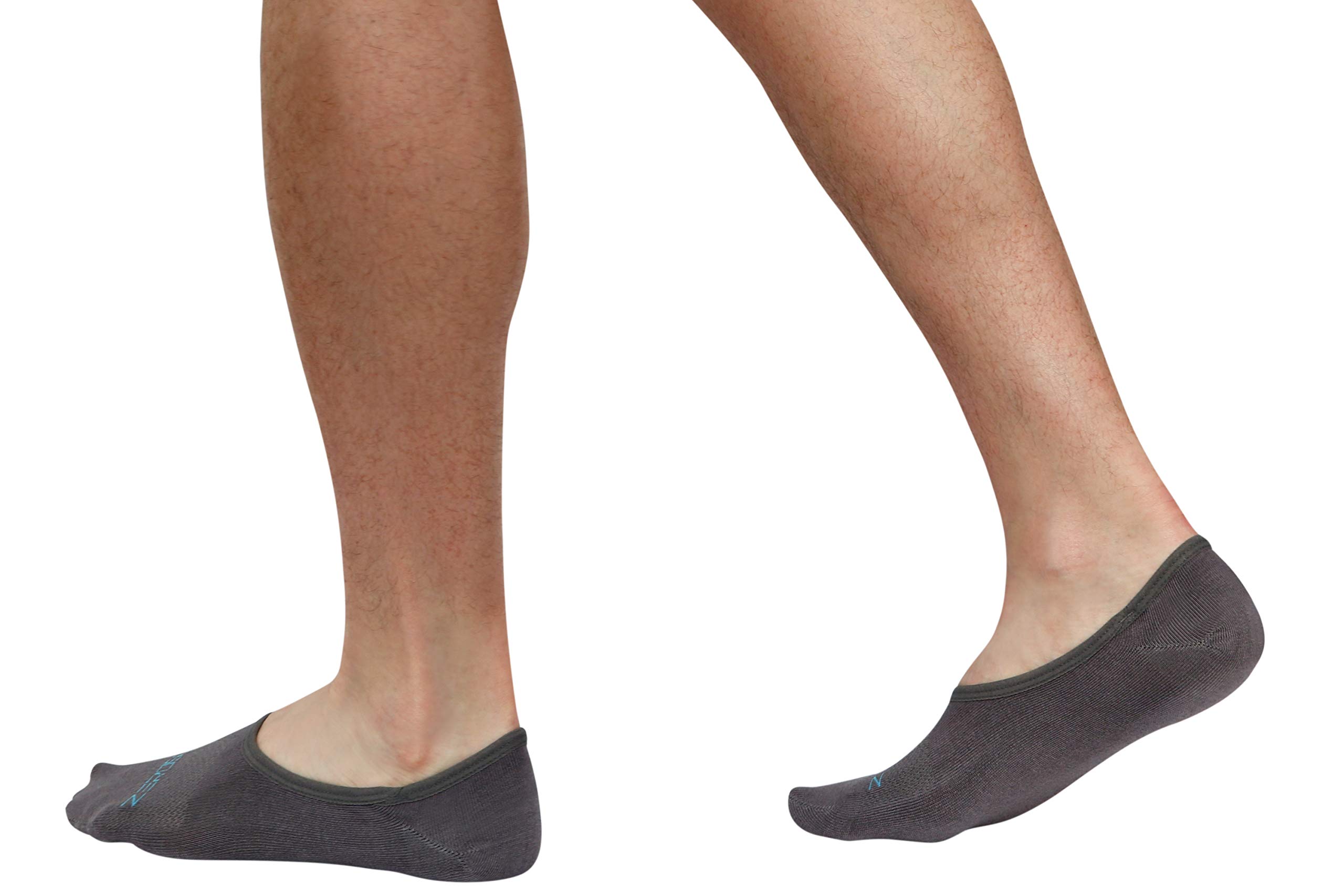 ZeroSock Bamboo Viscose Super Low Invisible Socks With Mesh Ventilation with Anti-Slip Gel Heel Grip (4 Pairs Per Box)